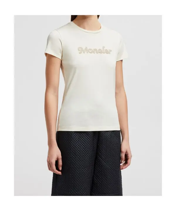 Moncler Logo Detailed Crewneck T-shirt - White