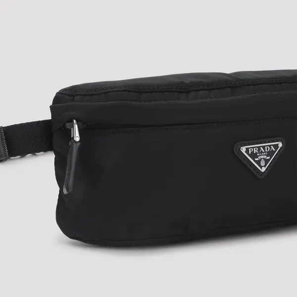 Prada Logo Plaque Zipped Belt Bag