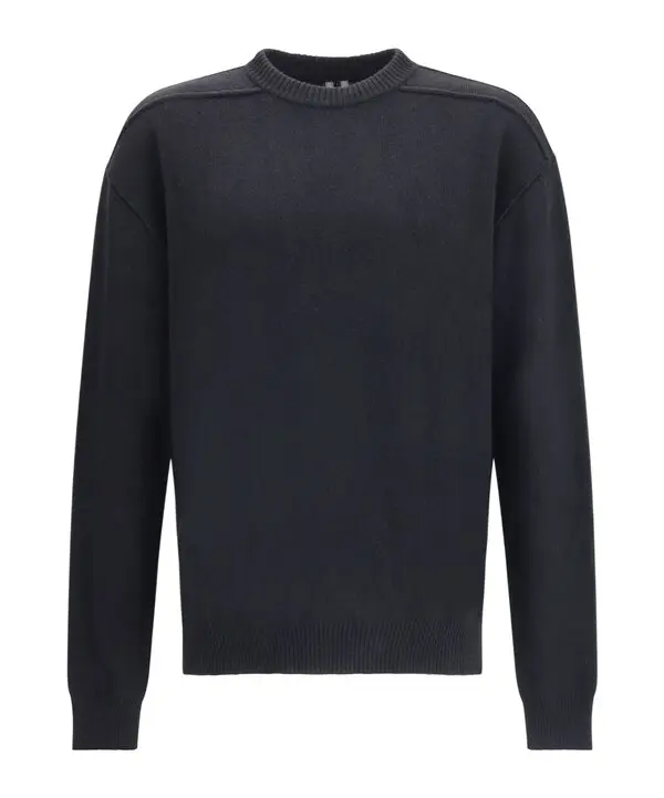 Rick Owens Round Neck Knitted Top - Black