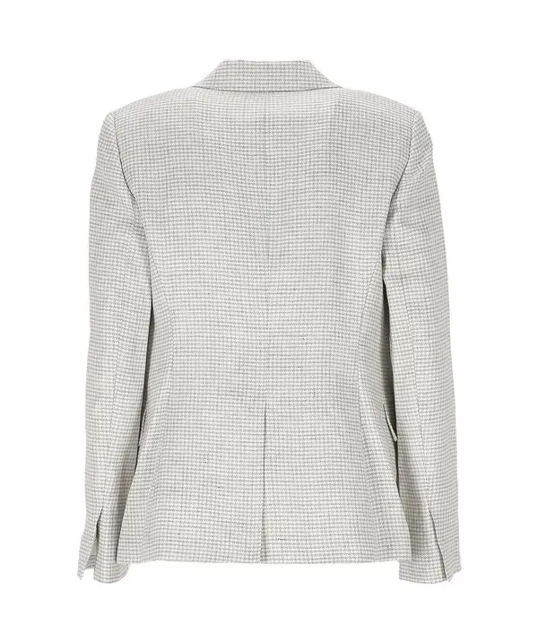 Theory Houndstooth Pattern Single Breasted Blazer - Grey