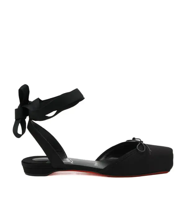 CHRISTIAN LOUBOUTIN Cassia Lace-up Ballerinas - Black