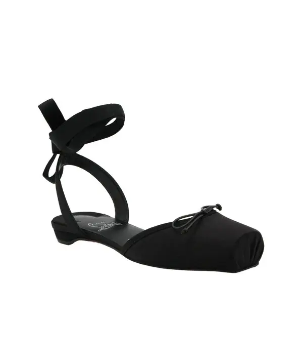CHRISTIAN LOUBOUTIN Cassia Lace-up Ballerinas - Black