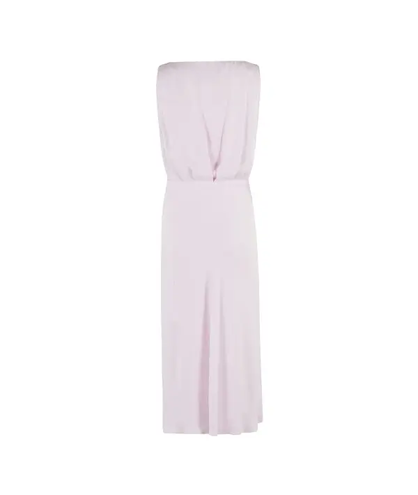 Elisabetta Franchi Sleeveless Boatneck Dress With Corset Detail
