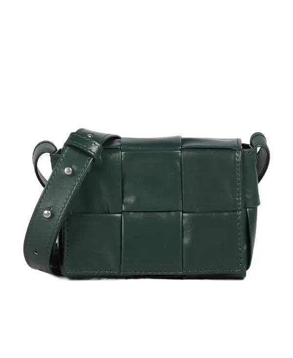 Bottega Veneta Mini Cassette Shoulder Bag - Rain Tree Green