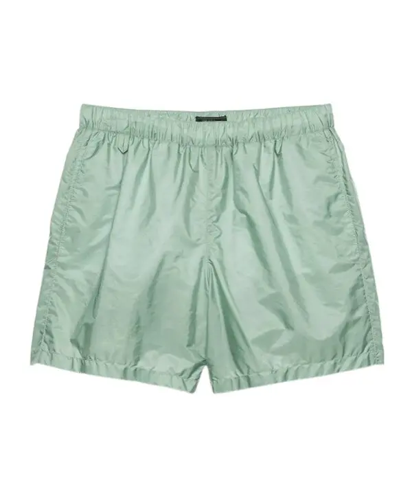 Prada Re-nylon Zip-pocket Swim Shorts - Aquamarine/lime