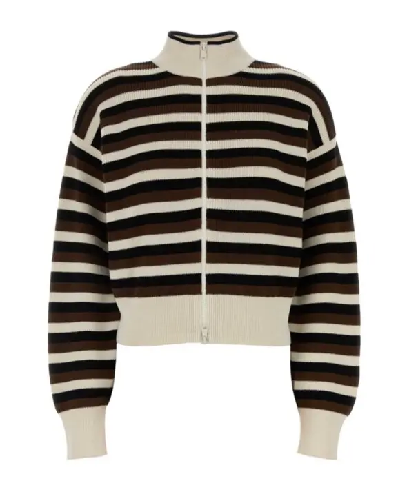 Brunello Cucinelli Striped Zip-up Cardigan