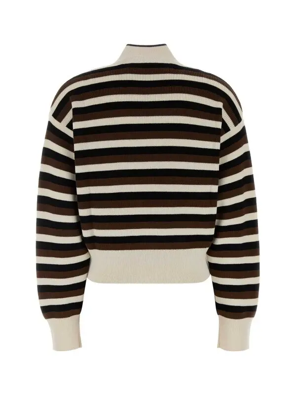 Brunello Cucinelli Striped Zip-up Cardigan
