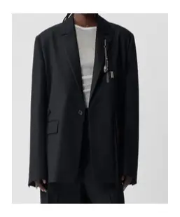 ANN DEMEULEMEESTER Elin Asymmetric Tailored Blazer