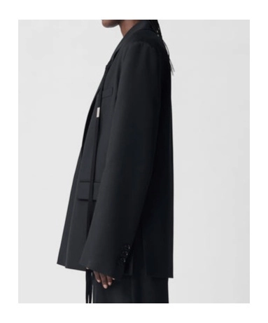 ANN DEMEULEMEESTER Elin Asymmetric Tailored Blazer - Black