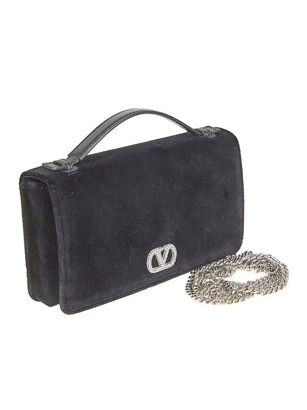 Valentino Garavani Vlogo Embellished Foldover Mini Tote Bag