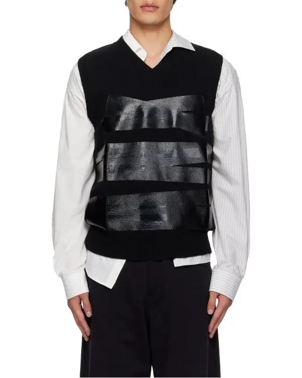 MAISON MARGIELA V-neck Sleeveless Jumper With Ribbed Trims