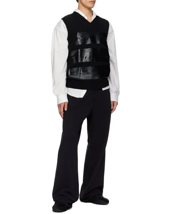 MAISON MARGIELA V-neck Sleeveless Jumper With Ribbed Trims