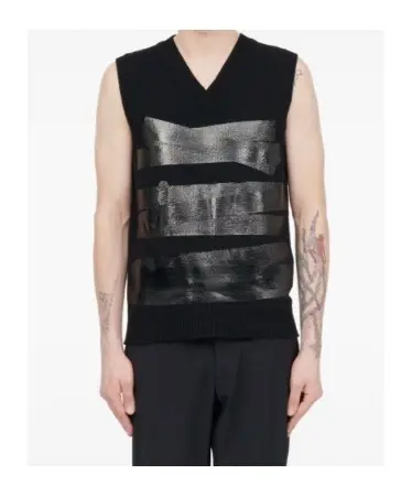 MAISON MARGIELA V-neck Sleeveless Jumper With Ribbed Trims