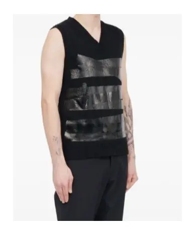 MAISON MARGIELA V-neck Sleeveless Jumper With Ribbed Trims