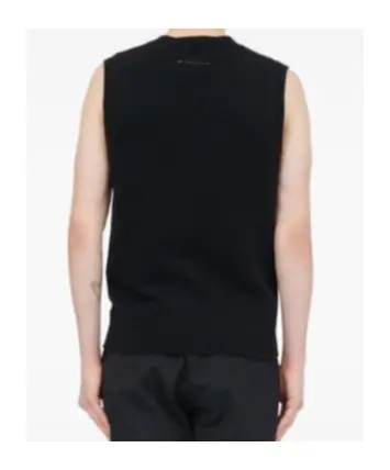 MAISON MARGIELA V-neck Sleeveless Jumper With Ribbed Trims