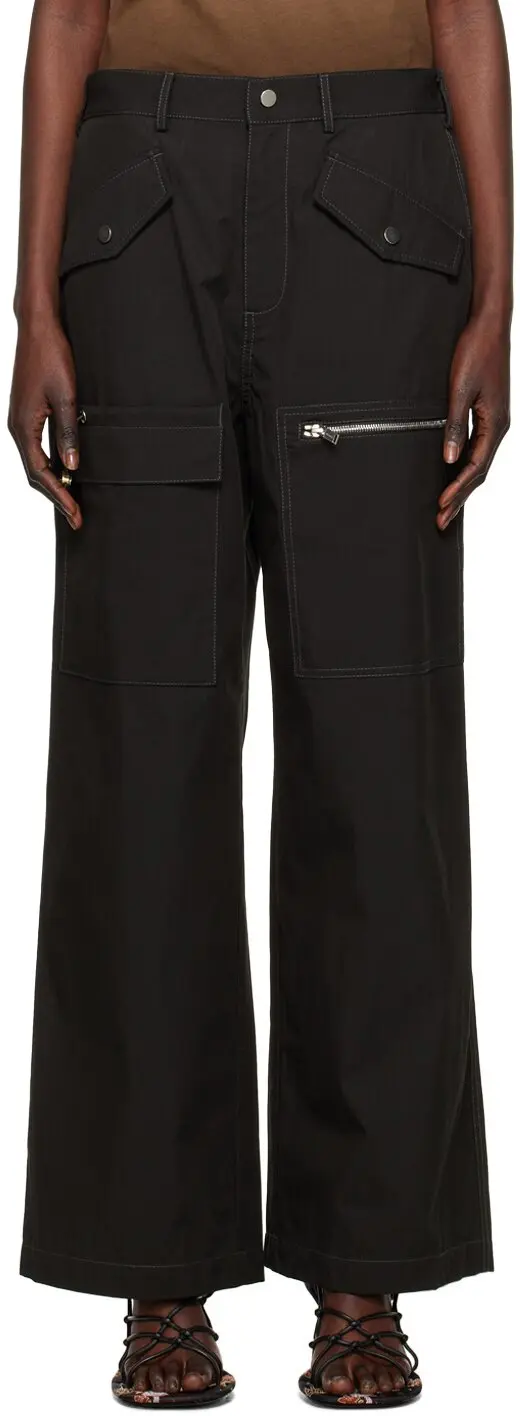 DION LEE Multi-pocket Straight-leg Trousers