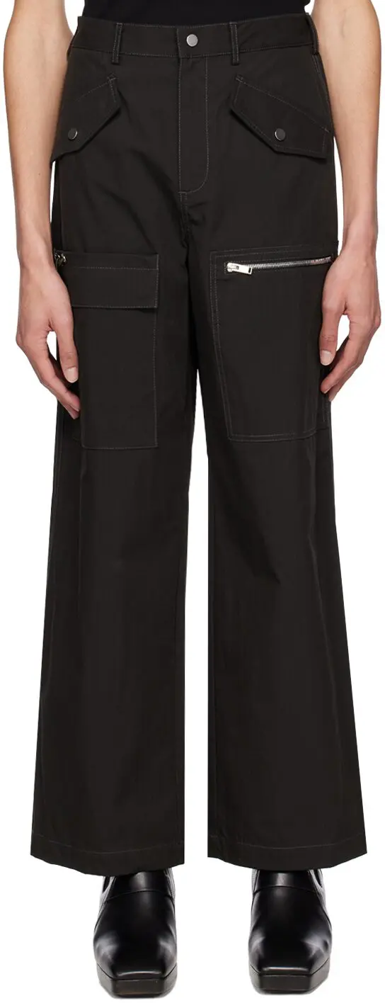 DION LEE Multi-pocket Straight-leg Trousers