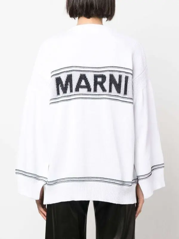 Marni Logo Embroidered Cardigan