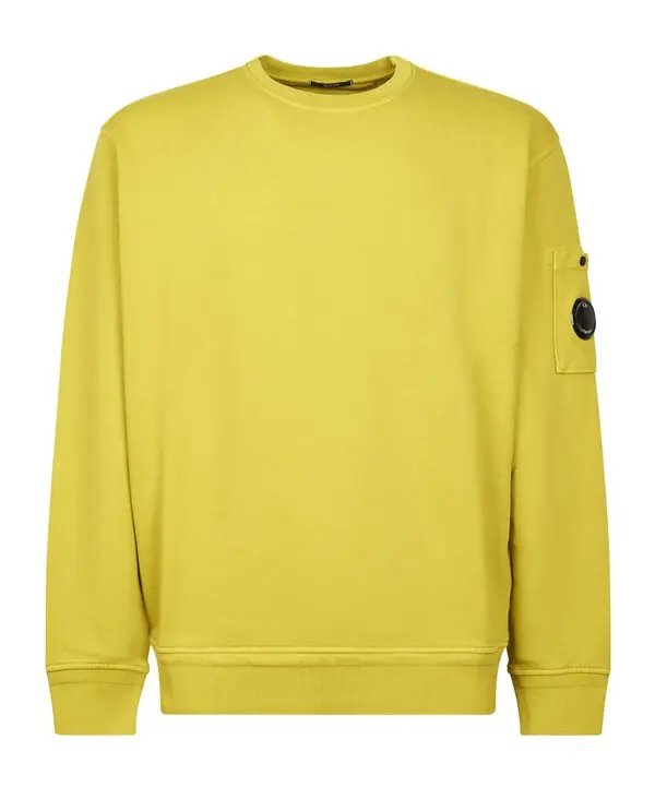 C.P. COMPANY Lens Crewneck Sweatshirt - Yellow