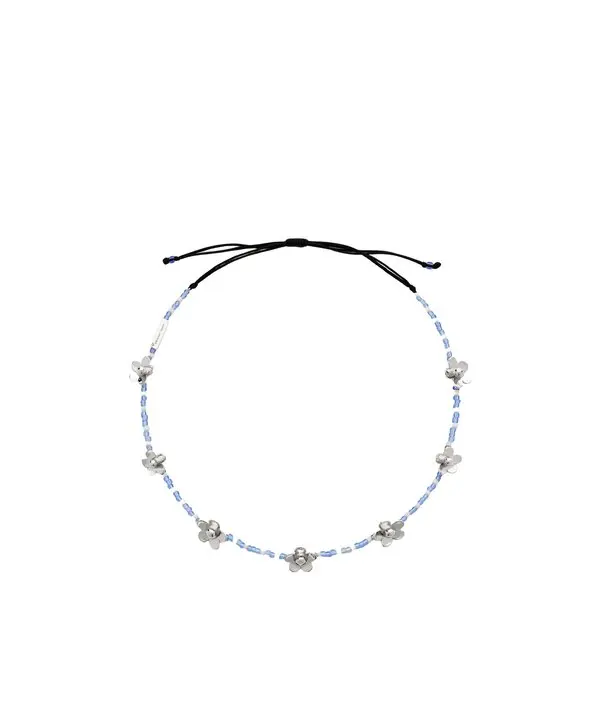 Marc Jacobs Daisy Beaded Necklace - Silver