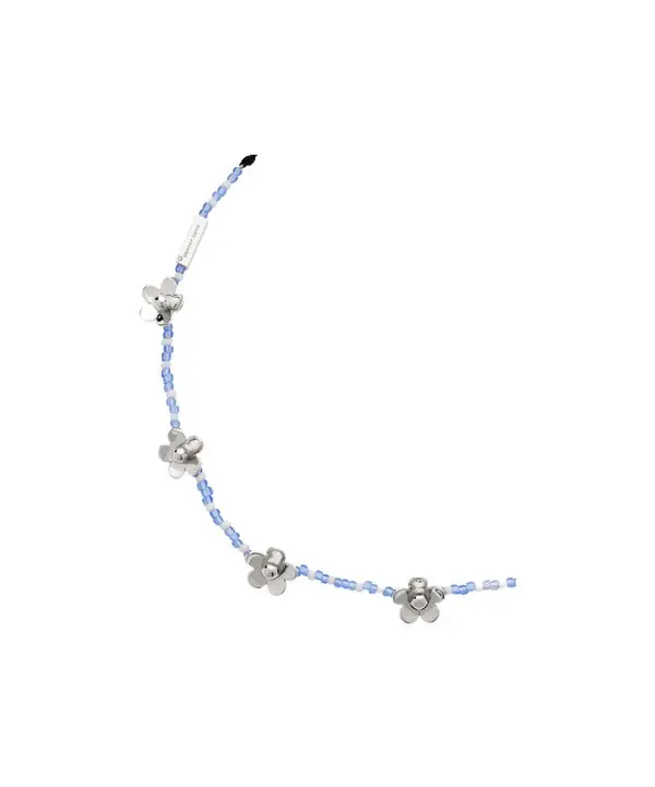 Marc Jacobs Daisy Beaded Necklace - Silver