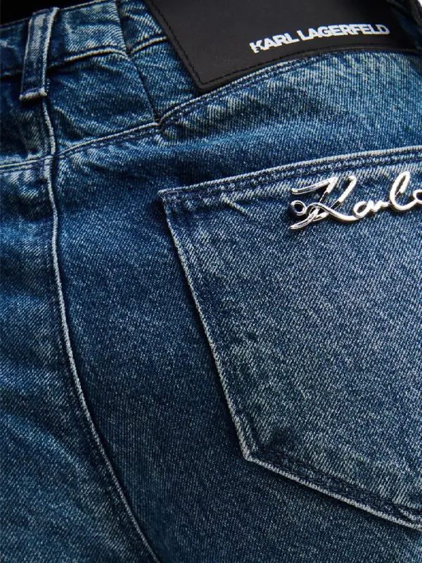 Karl Lagerfeld Straight Leg Jeans - Blue