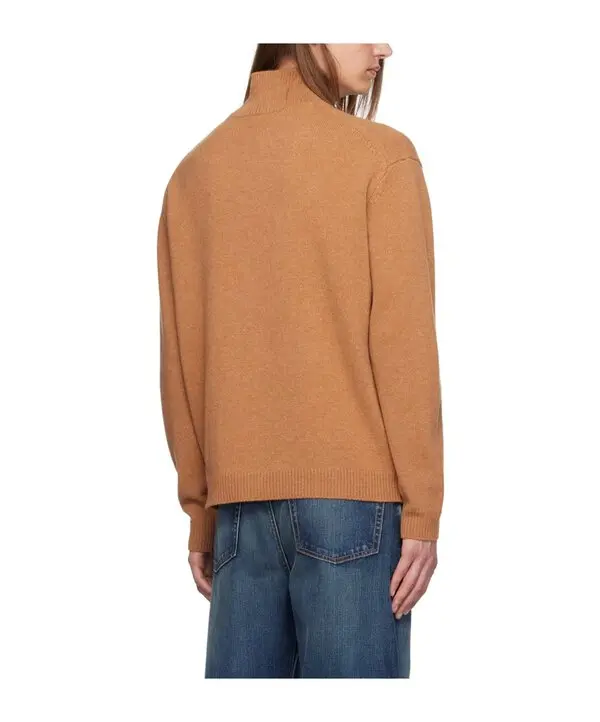 Maison Kitsuné High-neck Knitted Sweater - Brown