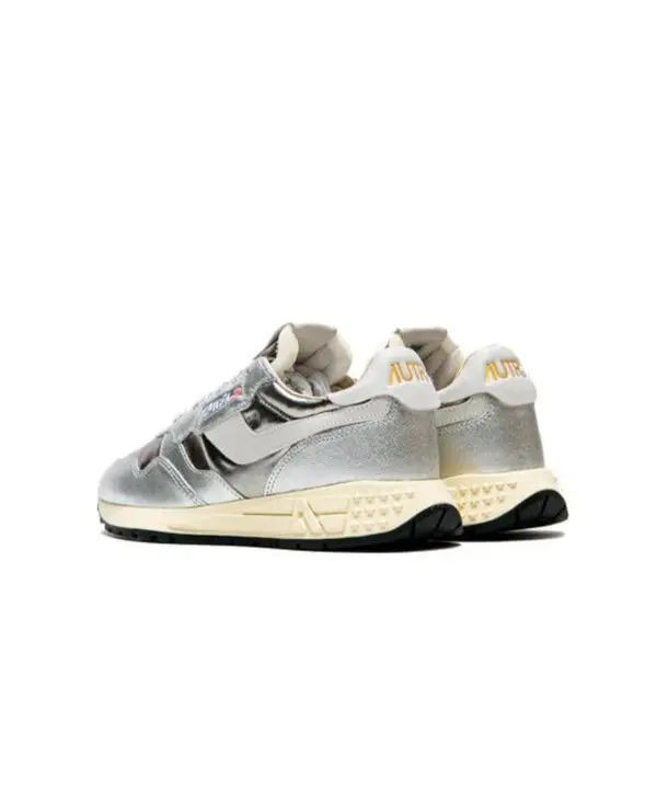 AUTRY Reelwind Metallic Leather Sneakers - Gray