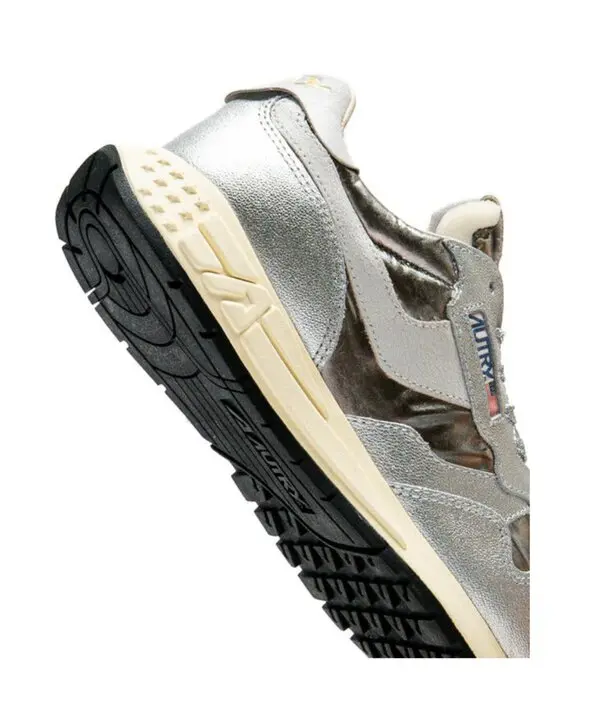 AUTRY Reelwind Metallic Leather Sneakers - Gray