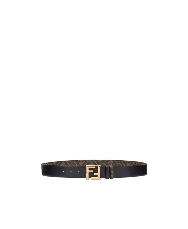 Fendi Ff Motif Reversible Buckle Belt - Black