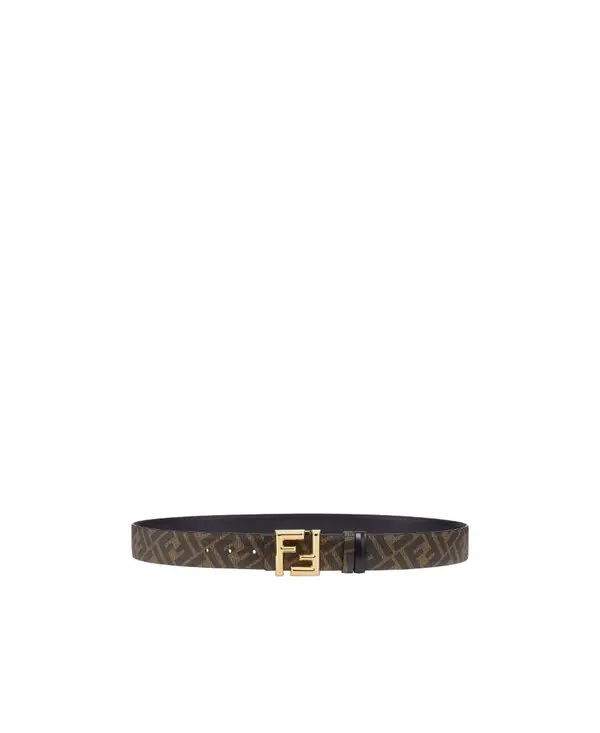 Fendi Ff Motif Reversible Buckle Belt - Black