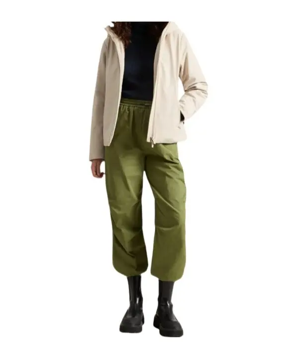Woolrich Hooded Down Jacket With Visor And High Collar