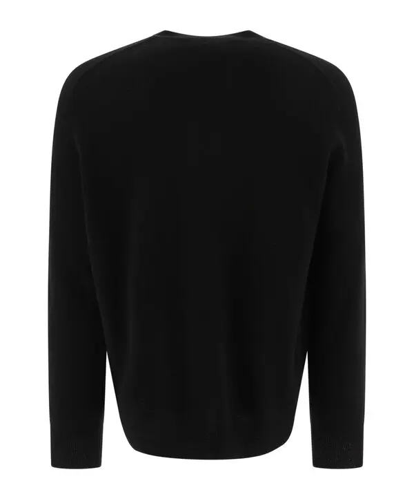 Acne Studios Logo Patch Knitted Cardigan - Black