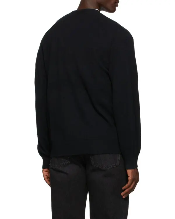 Acne Studios Logo Patch Knitted Cardigan - Black
