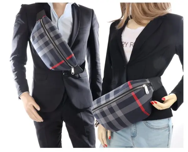 Burberry Check Pattern Zipped Belt Bag