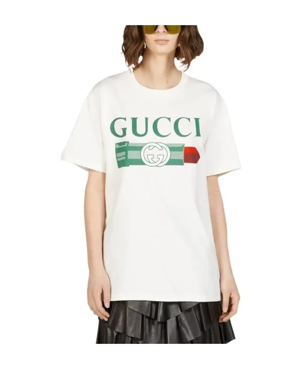 Gucci Lipstick Print Cotton T-shirt