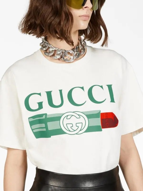 Gucci Lipstick Print Cotton T-shirt