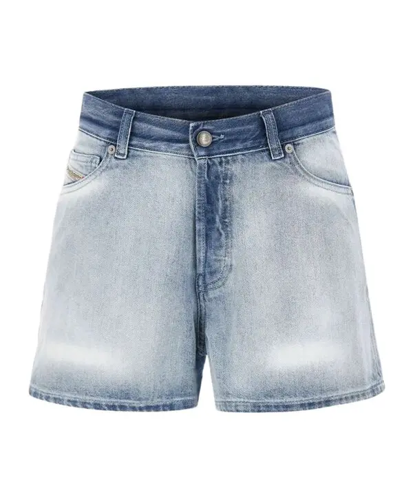 DIESEL® High-rise Denim Shorts - Gray
