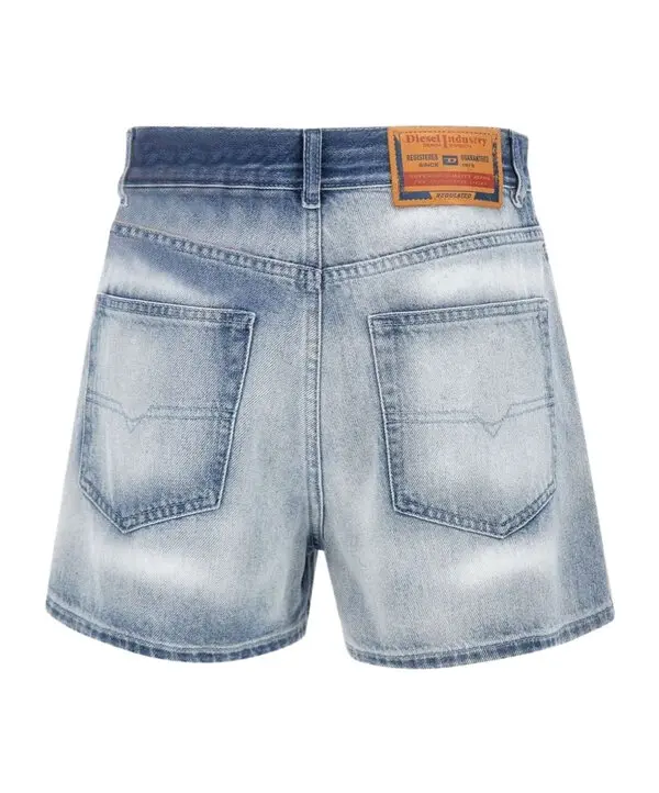 DIESEL® High-rise Denim Shorts - Gray