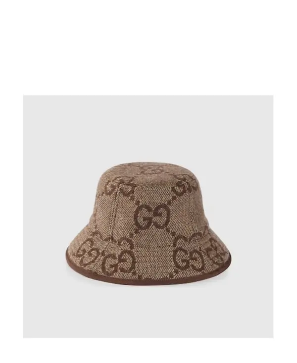 Gucci Monogrammed Bucket Hat - Brown
