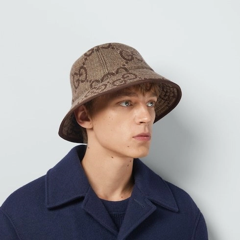 Gucci Monogrammed Bucket Hat - Brown