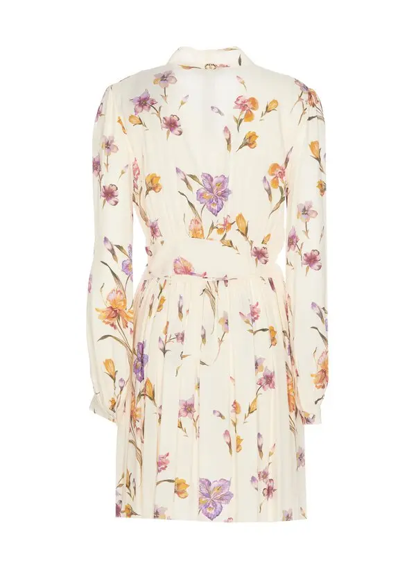 TWINSET Floral Print V-neck Mini Dress