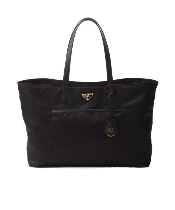 Prada Re-edition 1978 Large Re-nylon And Saffiano Leather Tote Bag