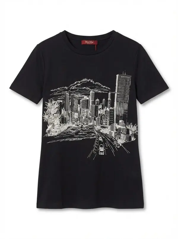 Max Mara Ernesta Graphic T-shirt - Black