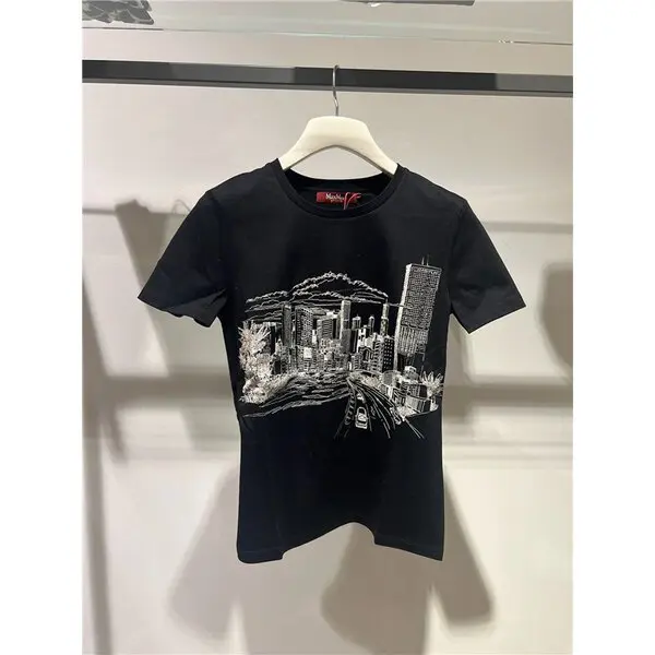 Max Mara Ernesta Graphic T-shirt - Black