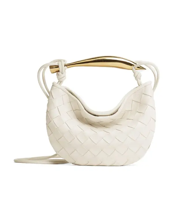 Bottega Veneta Intrecciato Mini Sardine Bag - Chalk White