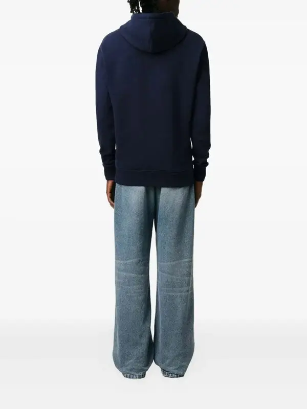AMI Paris De Coeur Drawstring Hoodie - Black