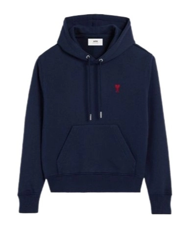 AMI Paris De Coeur Drawstring Hoodie - No