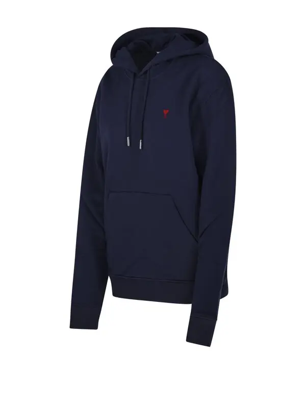 AMI Paris De Coeur Drawstring Hoodie - No