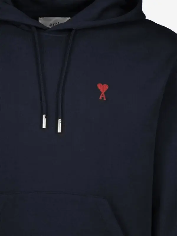 AMI Paris De Coeur Drawstring Hoodie - No
